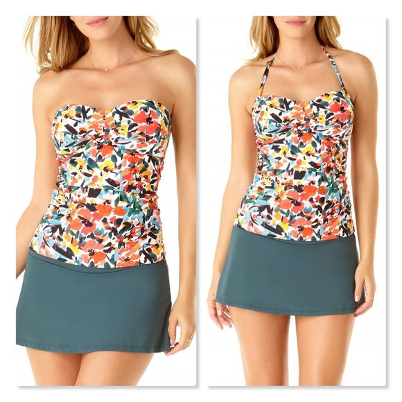 Anne Cole | Swim | Anne Cole Sunset Floral Twistfront Tankini Top ...